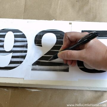 DIY Vintage Number Sign Tutorial | Hello Little Home
