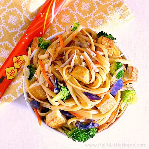 Easy Vegetable Tofu Lo Mein