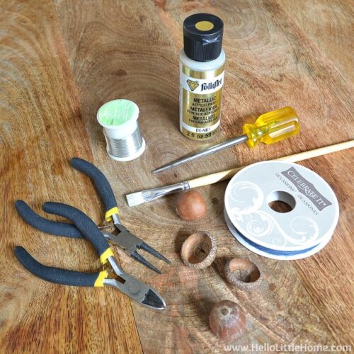 DIY Acorn Napkin Rings (Easy Tutorial) | Hello Little Home