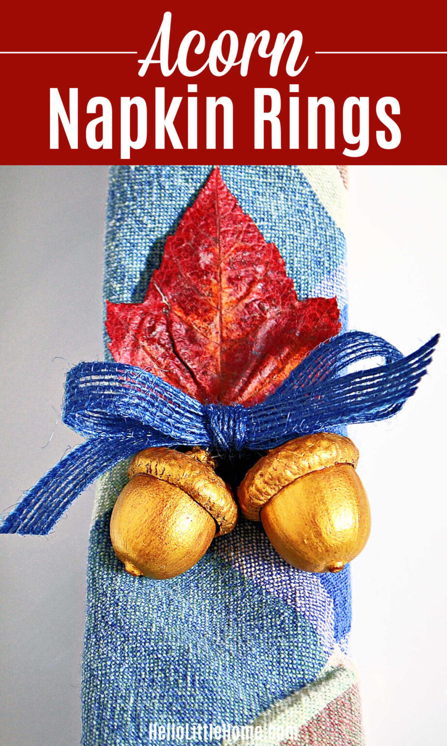 DIY Acorn Napkin Rings (Easy Tutorial) | Hello Little Home