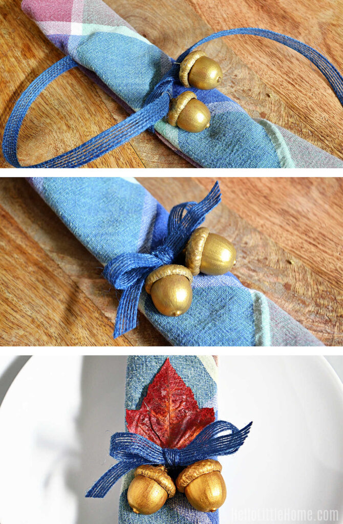 DIY Acorn Napkin Rings (Easy Tutorial) | Hello Little Home