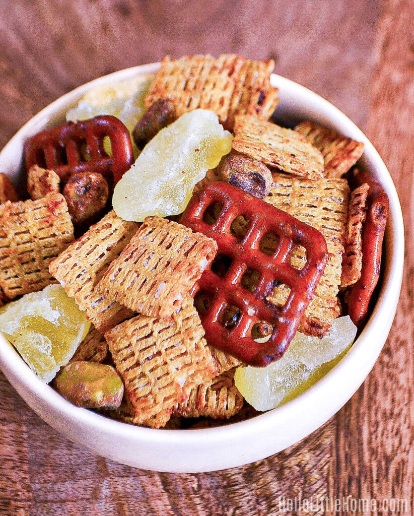 Sweet and Spicy Snack Mix | Hello Little Home