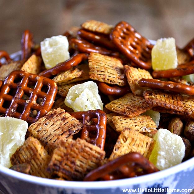 Sweet and Spicy Snack Mix | Hello Little Home