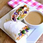 Crunchy Vegetable Wraps with Peanut Sauce | Hello Little Home