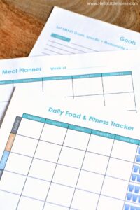 Free Printable Food and Exercise Journal | Hello Little Home