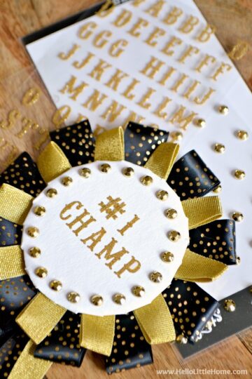 DIY Award Ribbon (Step-by-Step Tutorial with Photos) | Hello Little Home