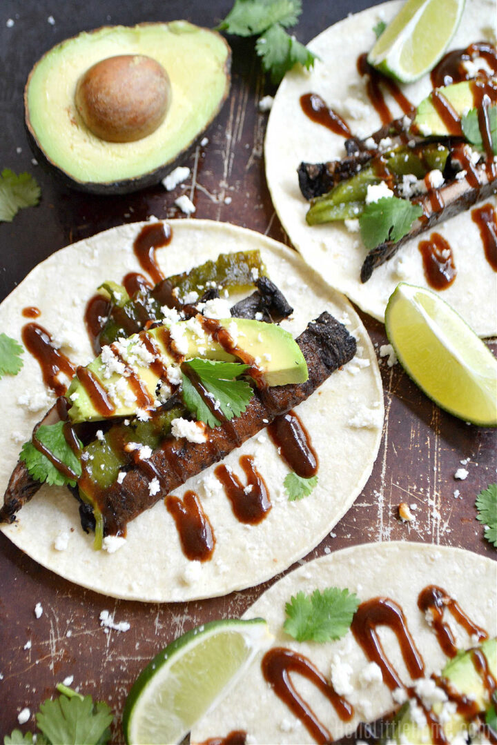 Portobello Poblano Tacos | Hello Little Home