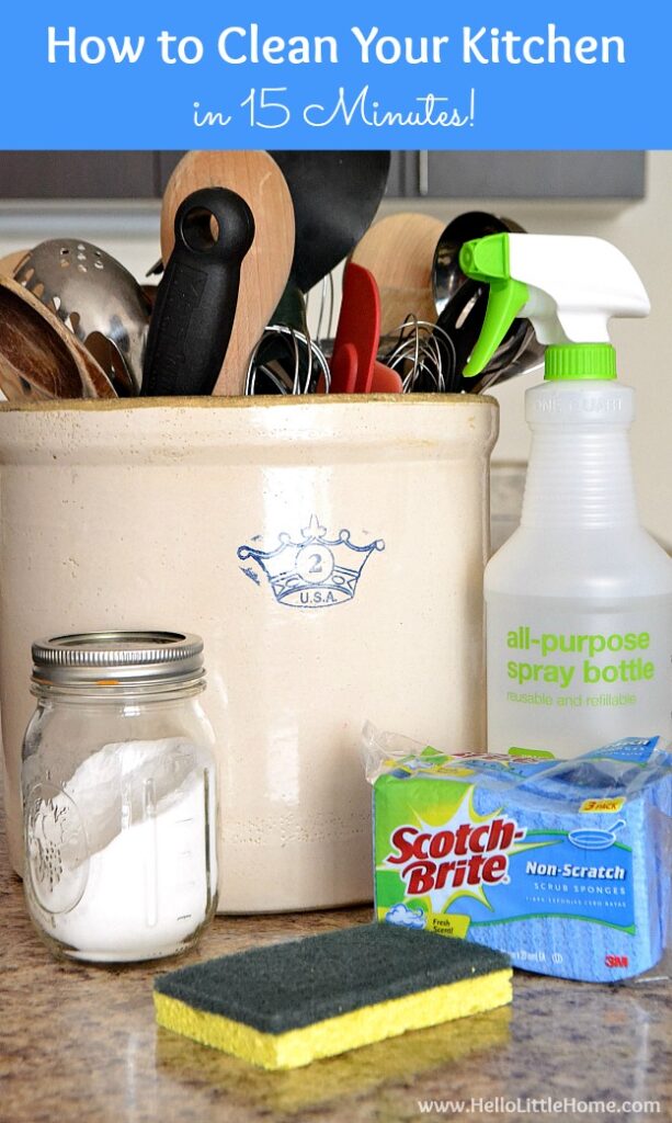 How to Clean Your Kitchen FAST | Hello Little Home