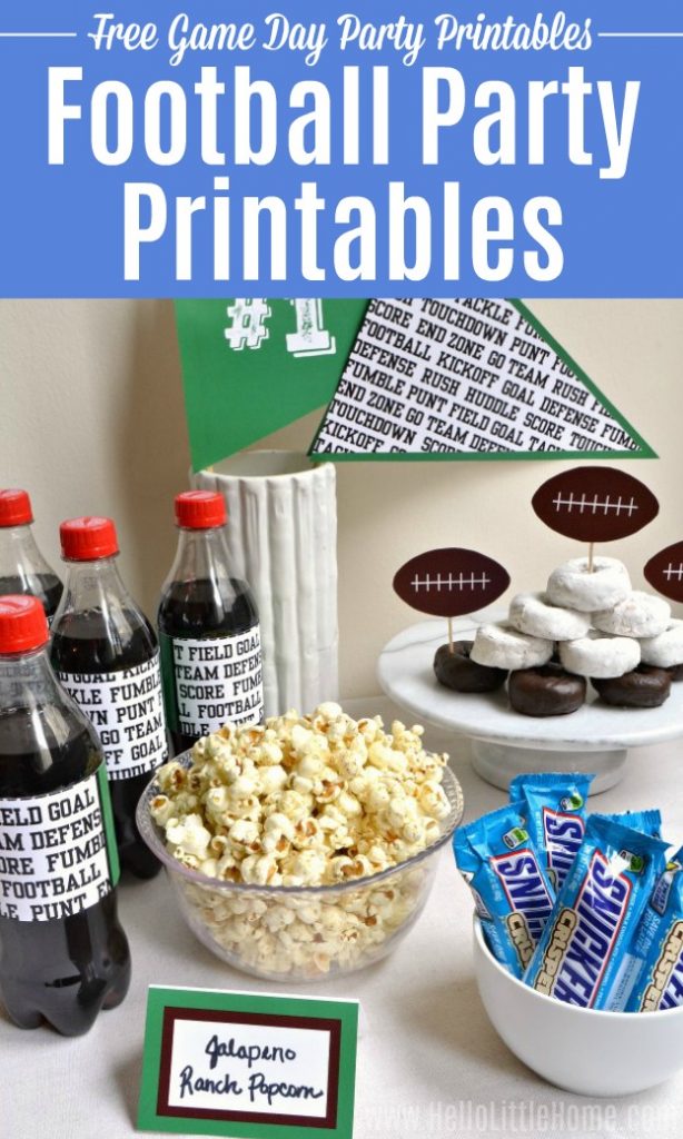 Free Football Party Printables | Hello Little Home