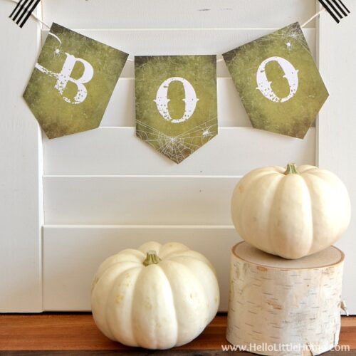 Free Printable Halloween Banner ... Boo! | Hello Little Home