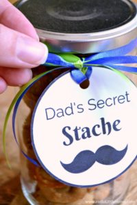 Dad's Secret Stache Printable (Easy Father's Day Idea) | Hello Little Home
