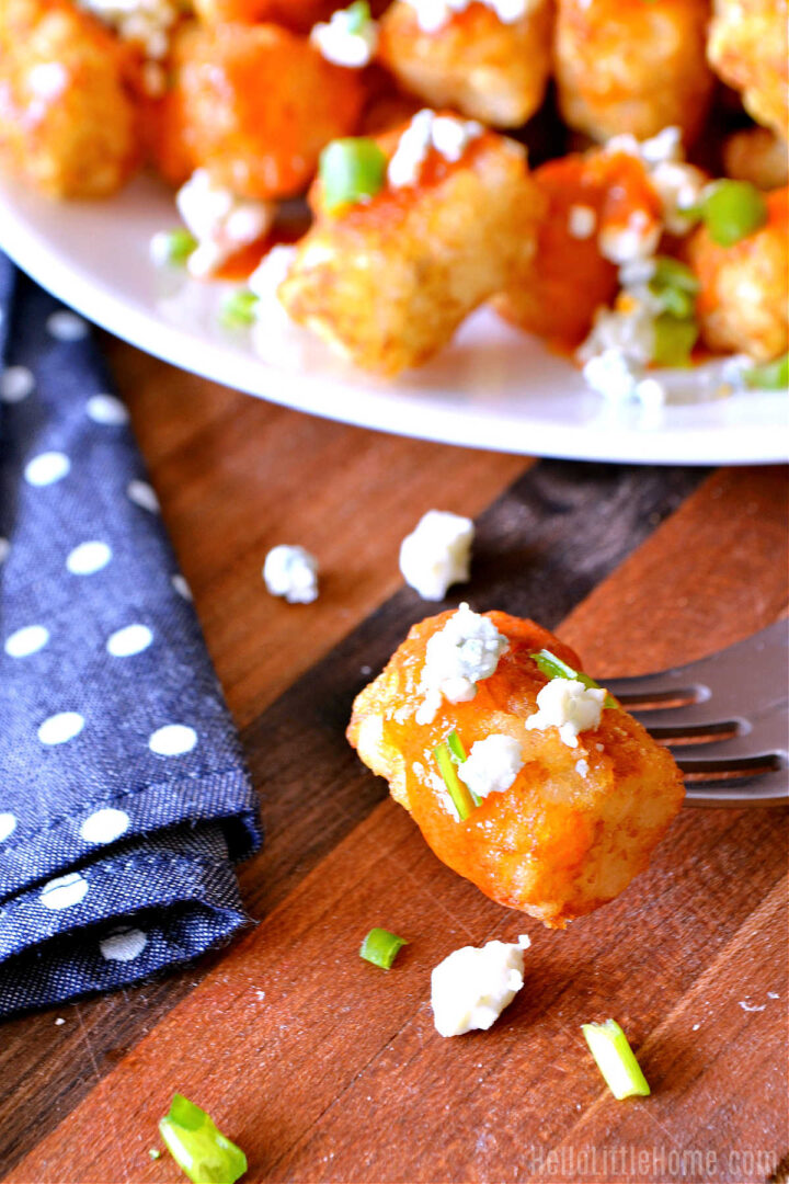 Buffalo Tater Tots (Easy Tatchos Recipe) | Hello Little Home