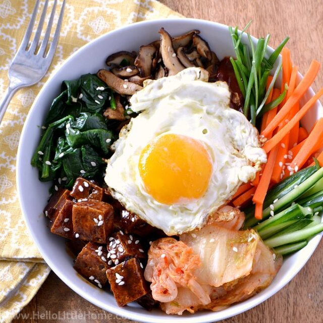 Vegetarian Bibimbap ... A Fun, Step by Step Recipe | Hello Little Home