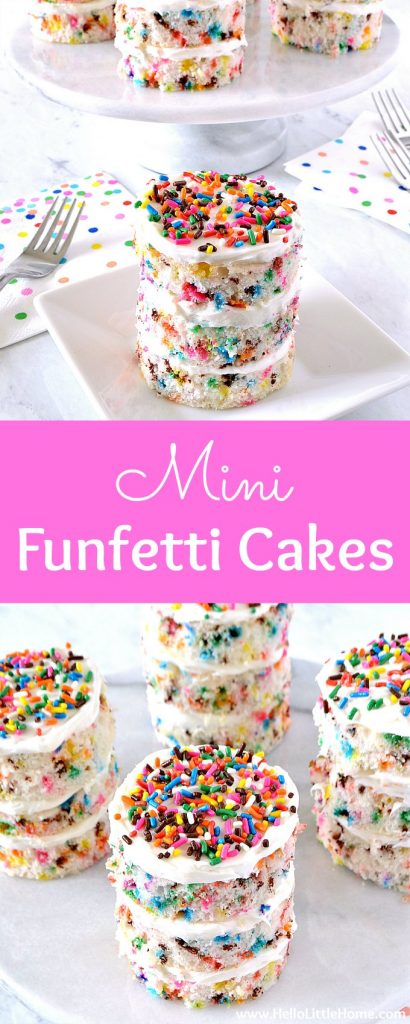 Mini Funfetti Cakes ... Easy Recipe! | Hello Little Home