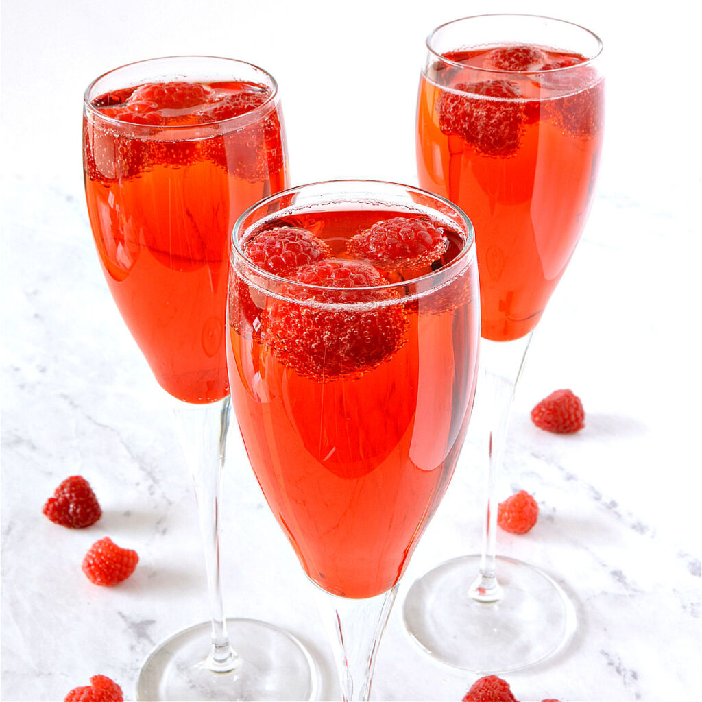Raspberry Bellini (Easy 3-Ingredient Recipe) | Hello Little Home