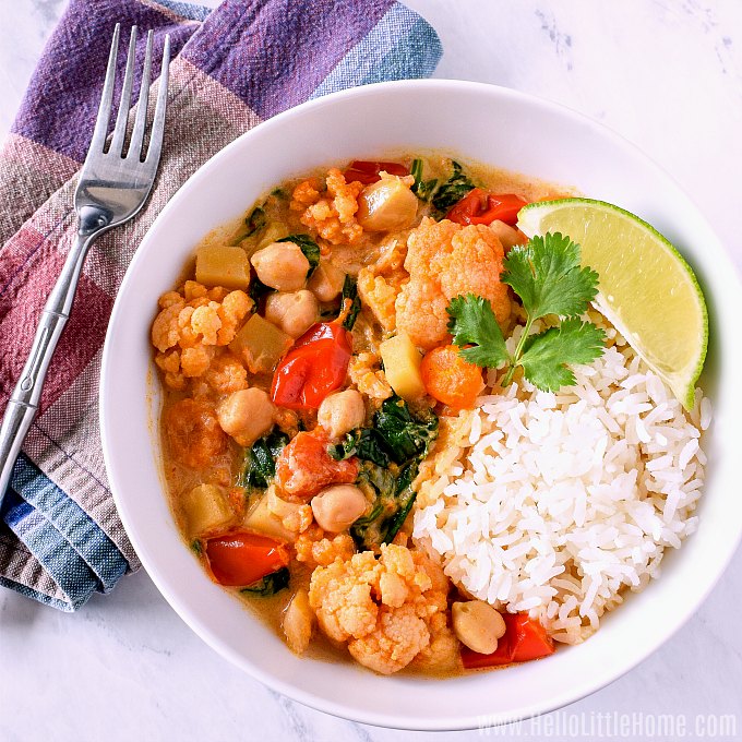 Slow Cooker Vegetable Curry | Hello Little Home