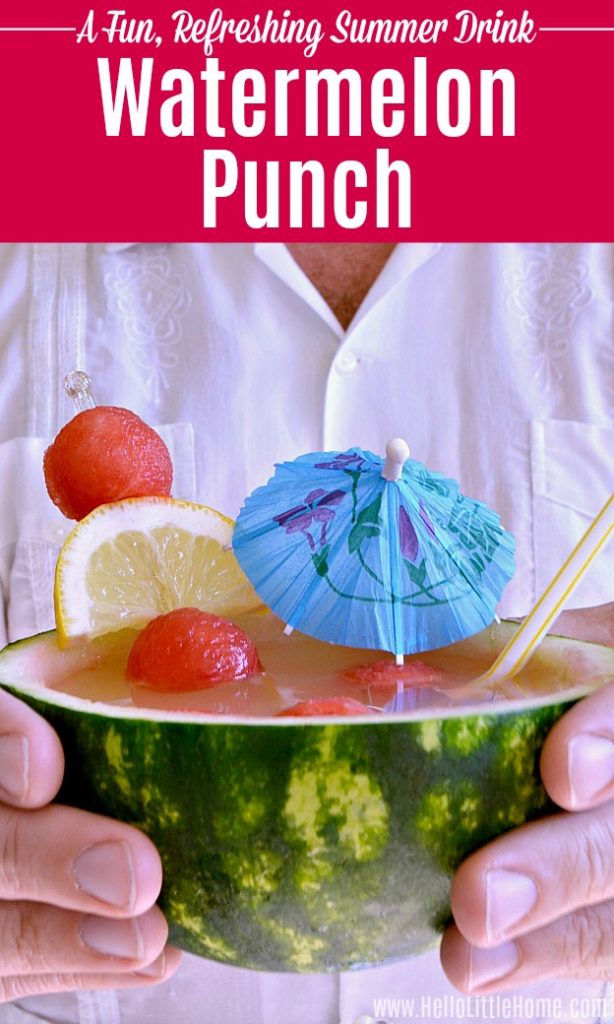 Easy Watermelon Punch Recipe | Hello Little Home