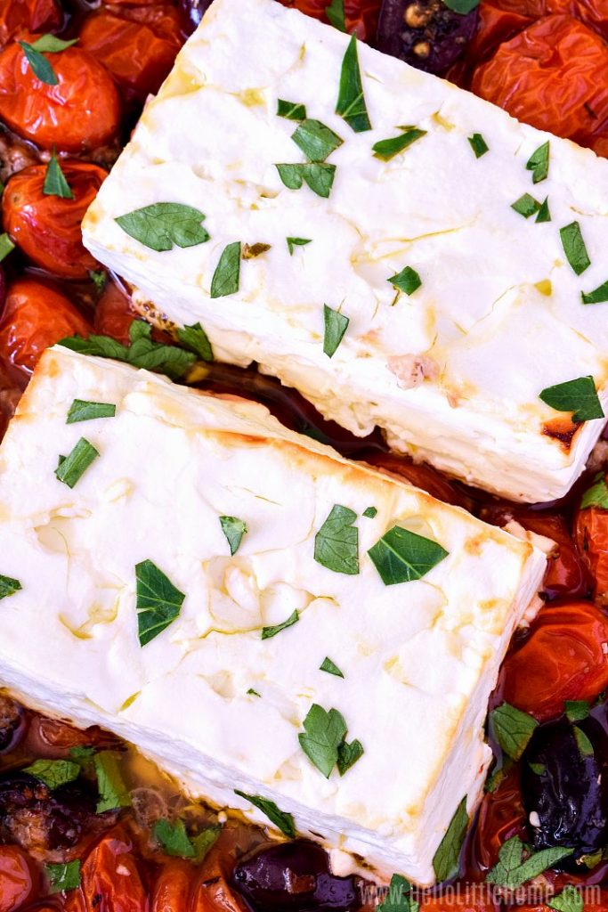 Baked Feta with Tomatoes and Olives | Hello Little Home