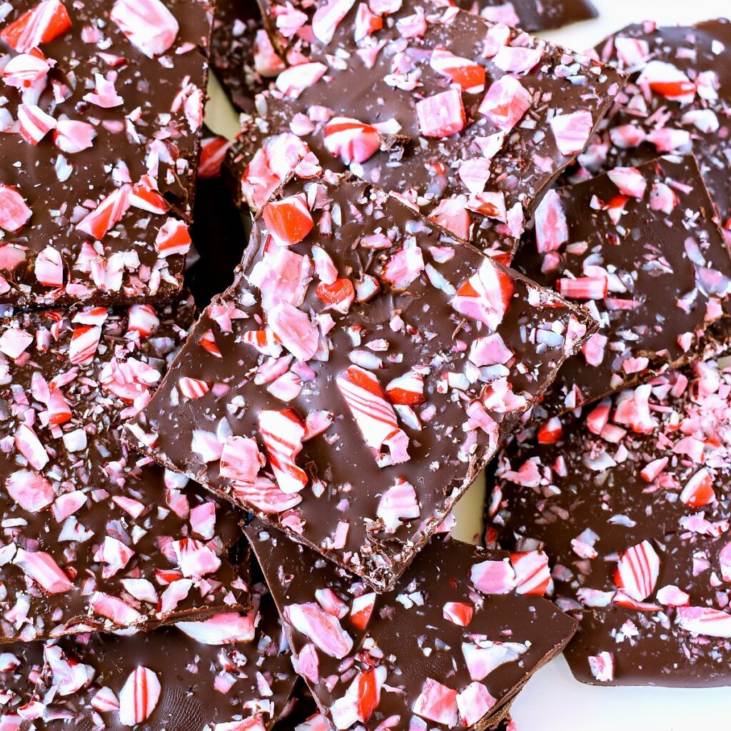 Dark Chocolate Peppermint Bark | Hello Little Home