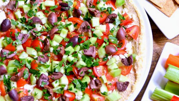 Layered Greek Hummus Dip (Easy Recipe) | Hello Little Home