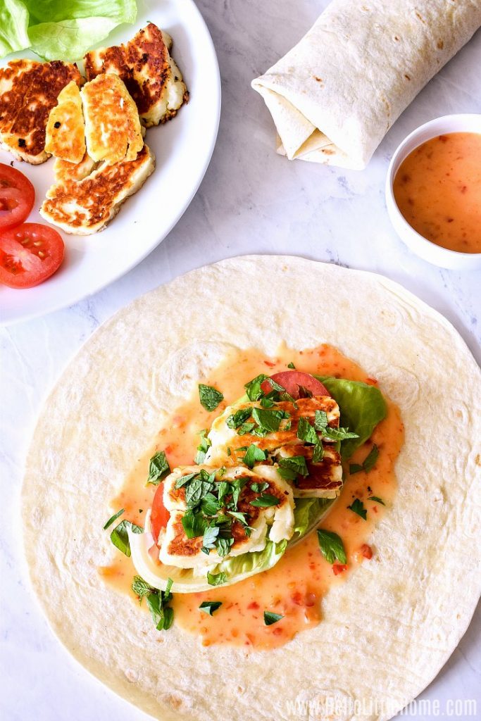 Halloumi Wrap Recipe | Hello Little Home