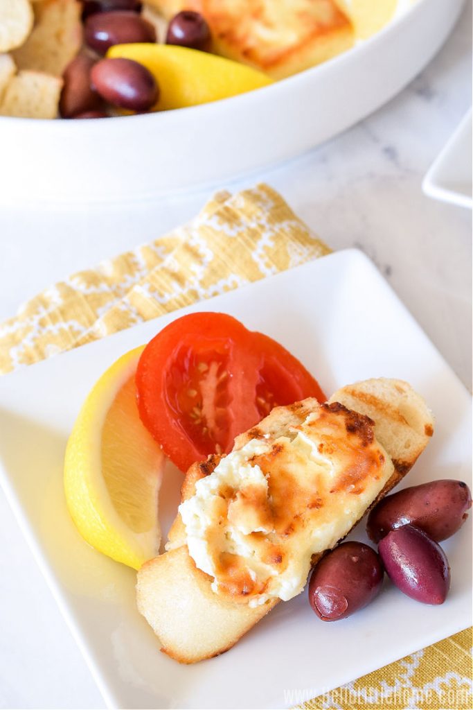 Fried Feta Saganaki (Easy Greek Appetizer Recipe) | Hello Little Home