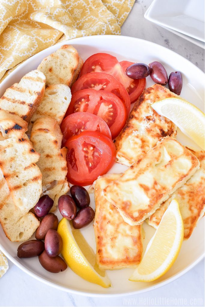 Fried Feta Saganaki (Easy Greek Appetizer Recipe) | Hello Little Home