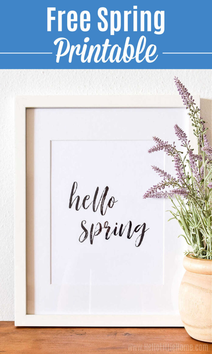 Free Hello Spring Printable | Hello Little Home