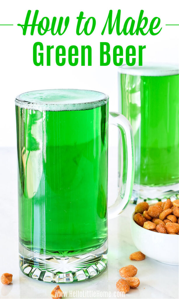How to Make Green Beer (for St. Patrick's Day) | Hello Little Home