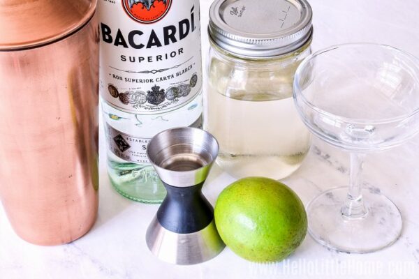 Classic Daiquiri Cocktail (Easy, 3-Ingredient Recipe) | Hello Little Home