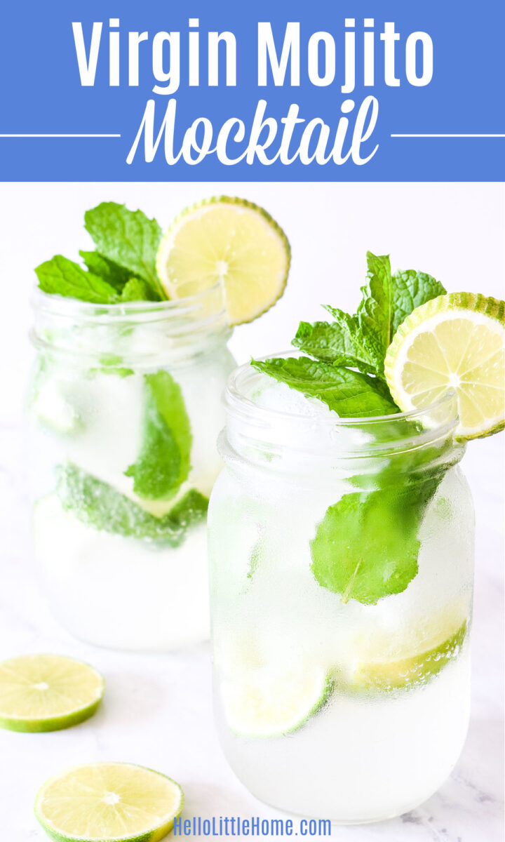 Virgin Mojito Mocktail (Easy Nojito Recipe) | Hello Little Home