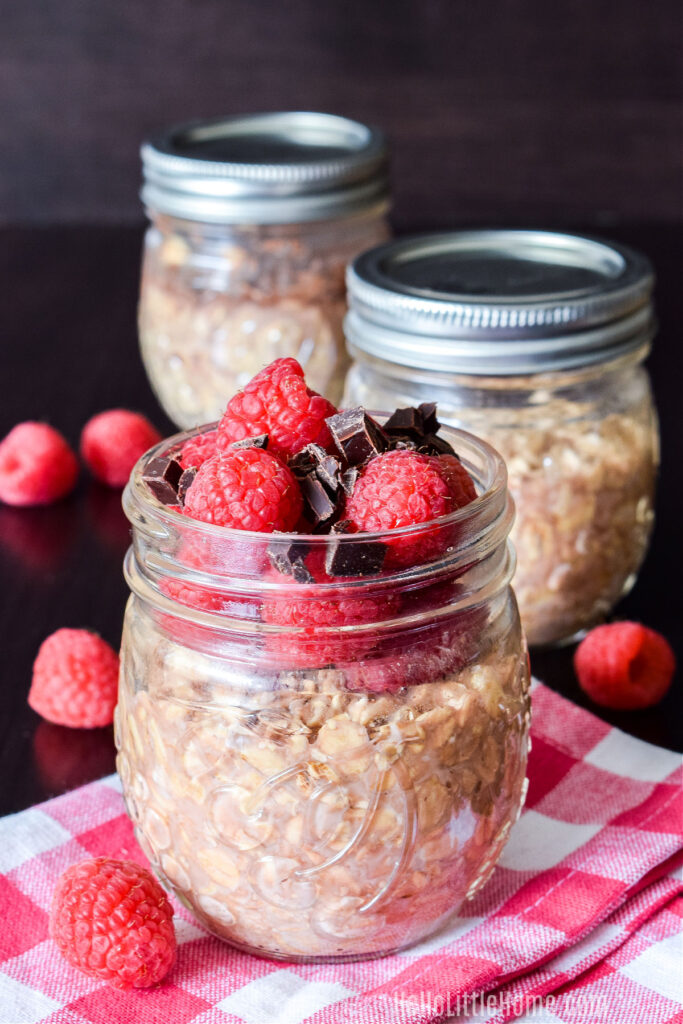 Raspberry Overnight Oats (Easy Recipe) - Hello Little Home
