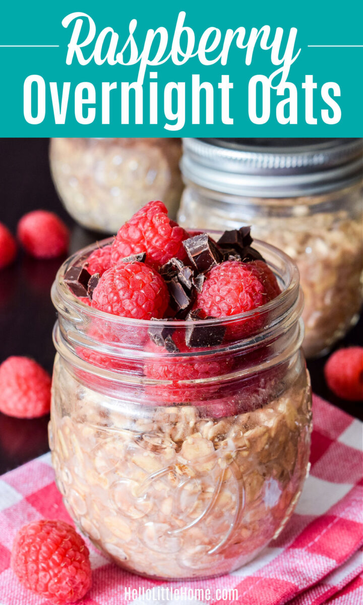 Raspberry Overnight Oats (Easy Recipe) - Hello Little Home