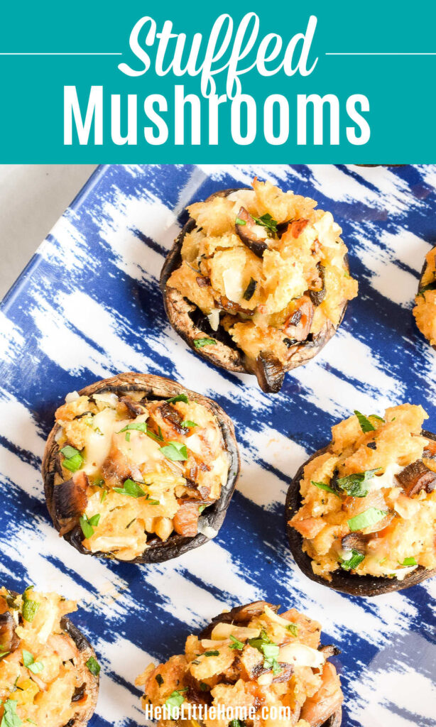 Stuffing Stuffed Mushrooms (Easy Recipe) | Hello Little Home