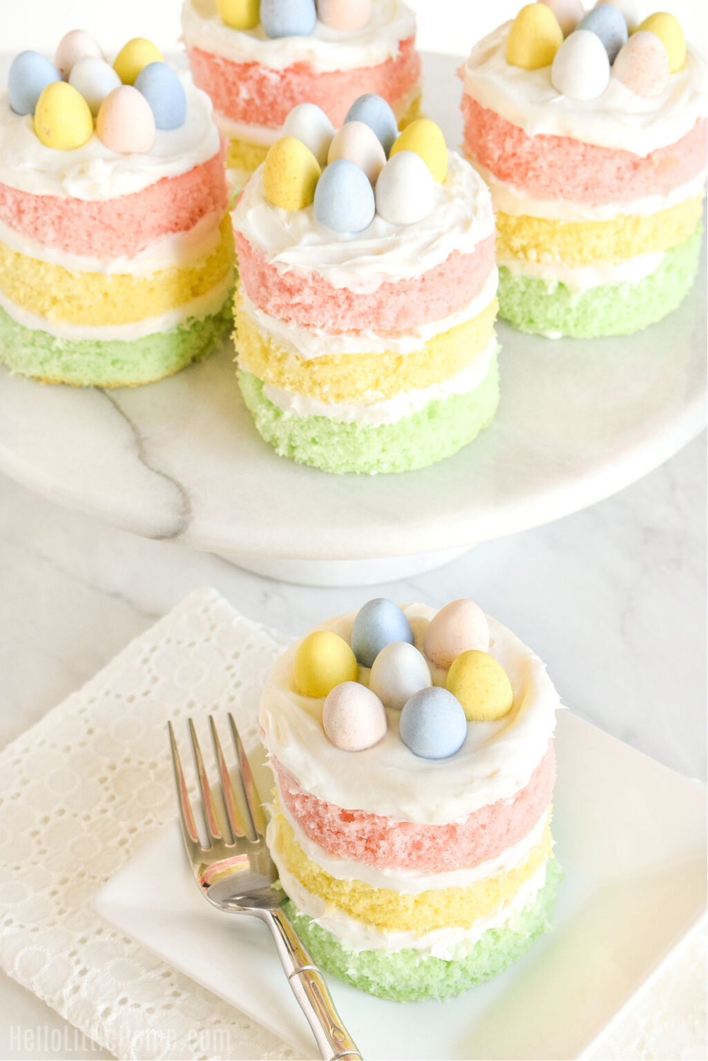Mini Easter Cakes (Fun + Easy Recipe) | Hello Little Home