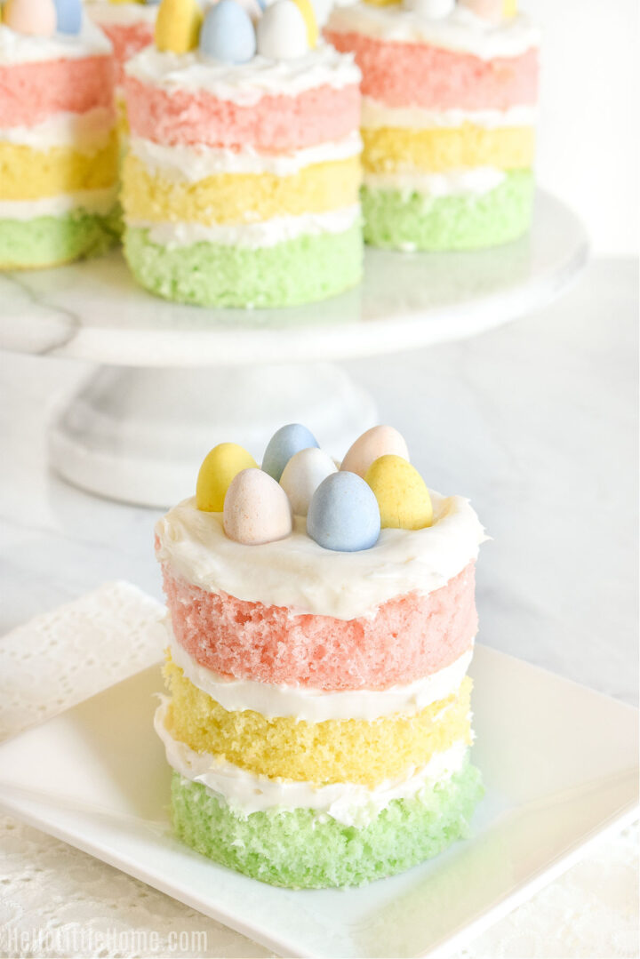 Mini Easter Cakes (Fun + Easy Recipe) | Hello Little Home