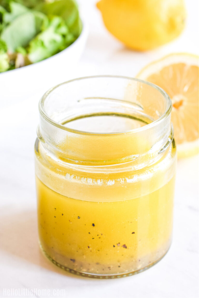 Lemon Olive Oil Dressing (Easy Recipe) | Hello Little Home
