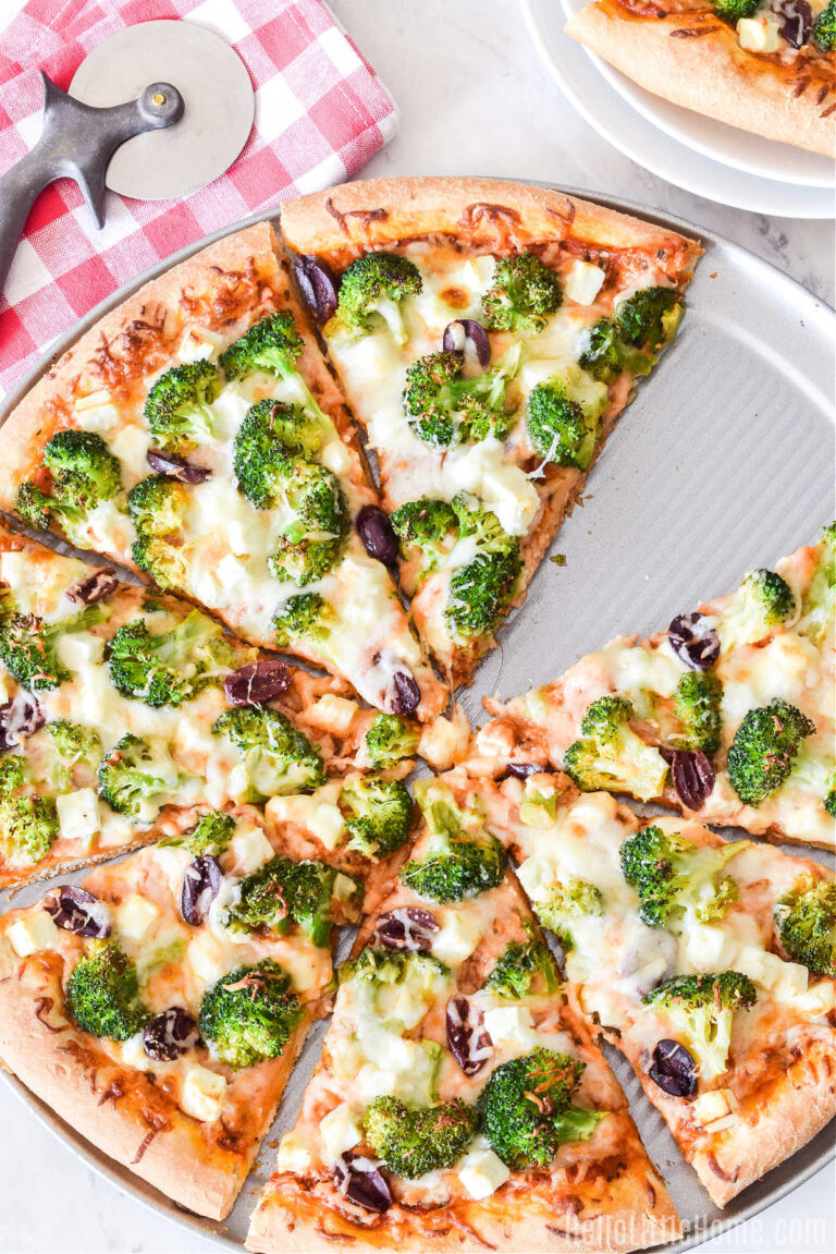 Broccoli Pizza (Easy Recipe) | Hello Little Home