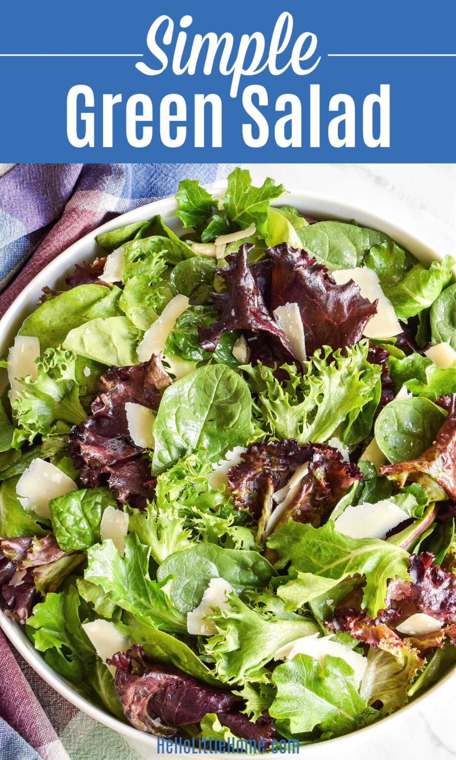 Simple Green Salad (Easy Recipe) | Hello Little Home