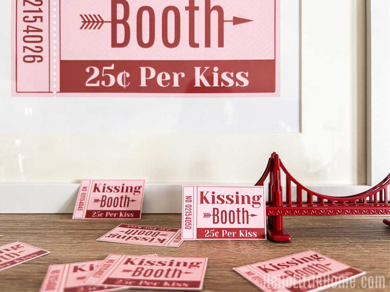 Kissing Booth Sign (FREE Printable) | Hello Little Home