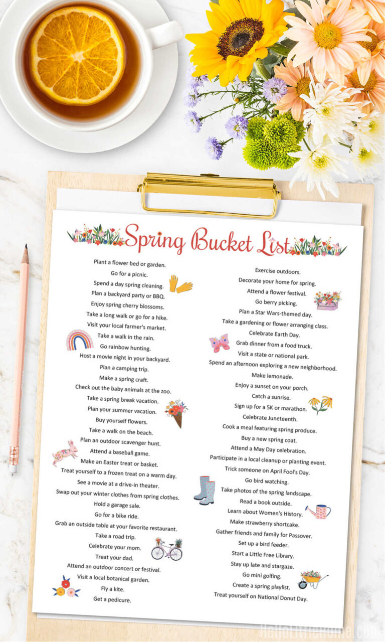 65 Spring Bucket List Ideas | Hello Little Home