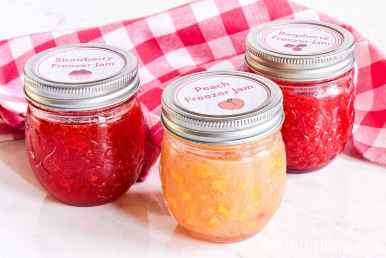 Raspberry Freezer Jam (Easy, No-Fail Recipe) | Hello Little Home