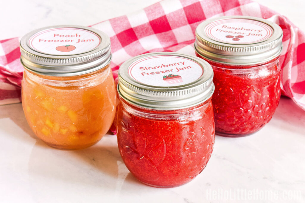 Peach Freezer Jam (Easy Recipe) | Hello Little Home