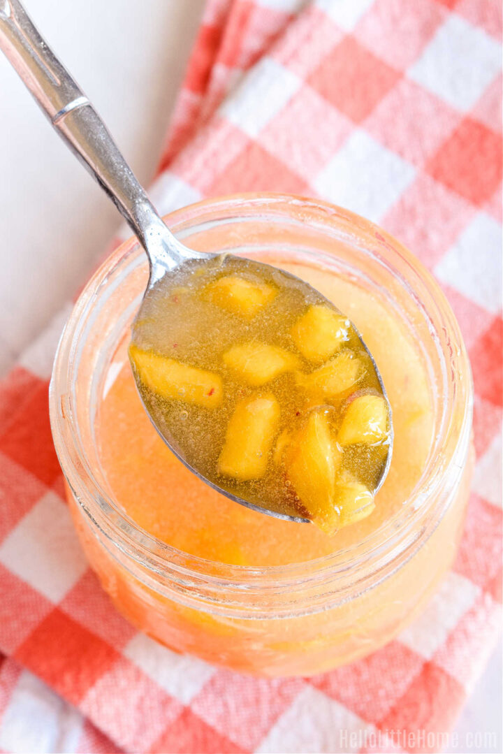 Peach Freezer Jam (Easy Recipe) | Hello Little Home