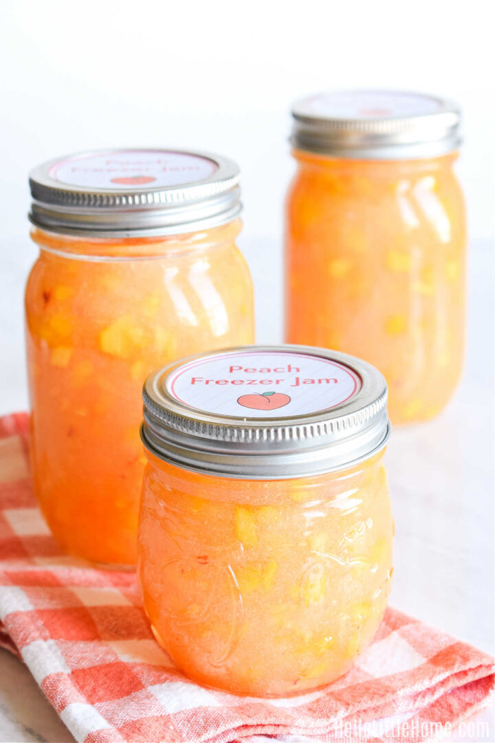 Peach Freezer Jam (Easy Recipe) | Hello Little Home