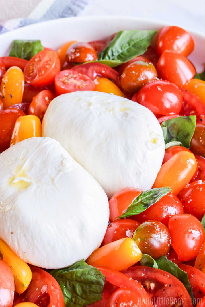 Burrata Caprese Salad (Quick + Easy) | Hello Little Home