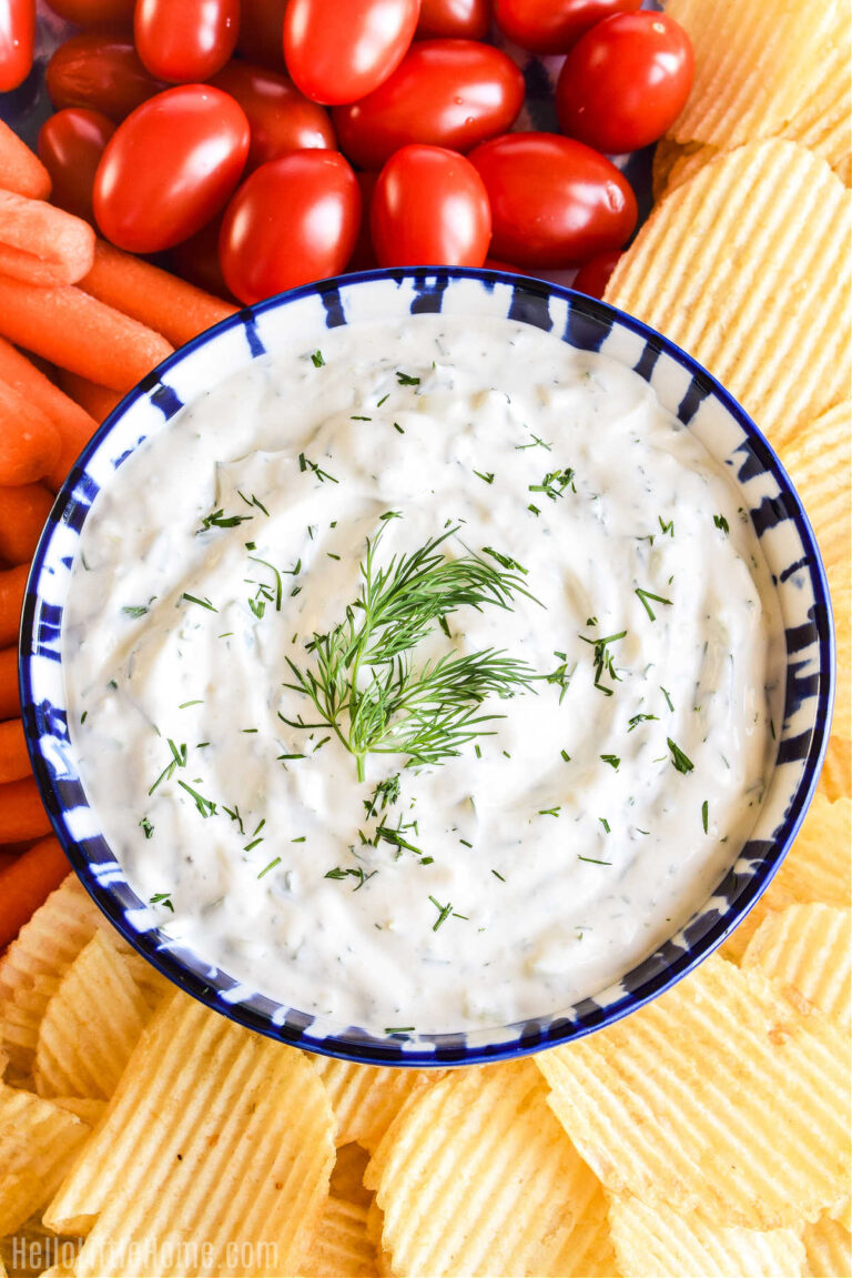 Dill Dip (Easy Recipe) | Hello Little Home