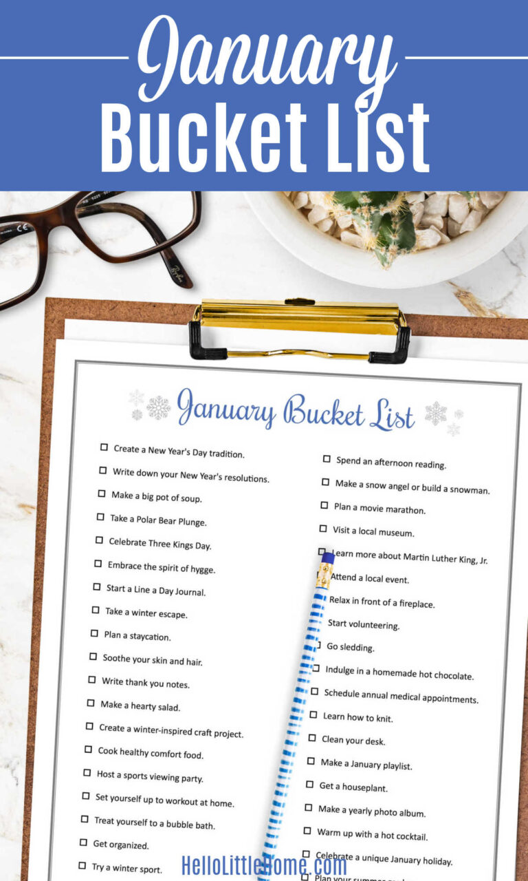 January Bucket List (40 Fun Things to Do in January)