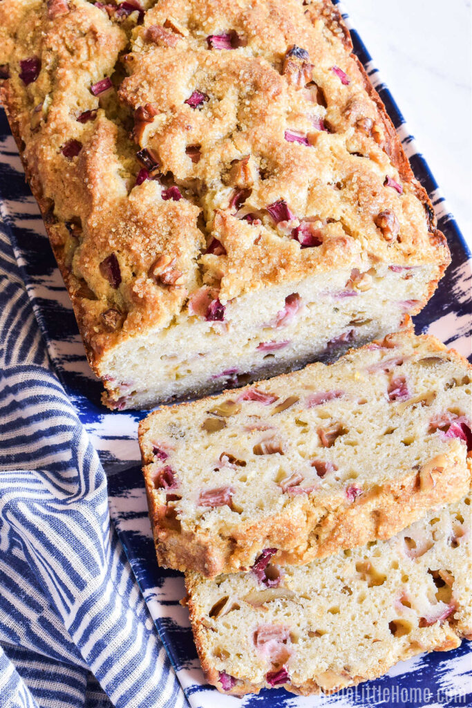 Rhubarb Bread (Easy Recipe) | Hello Little Home