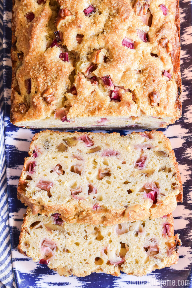 Rhubarb Bread (Easy Recipe) | Hello Little Home